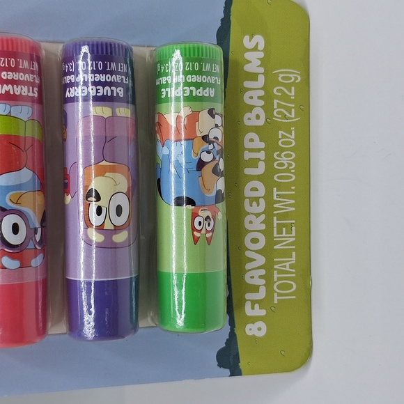 bluey | Makeup | Bluey Cartoon Lip Balm Set 8 Piece Bundle Pack Fruit ...